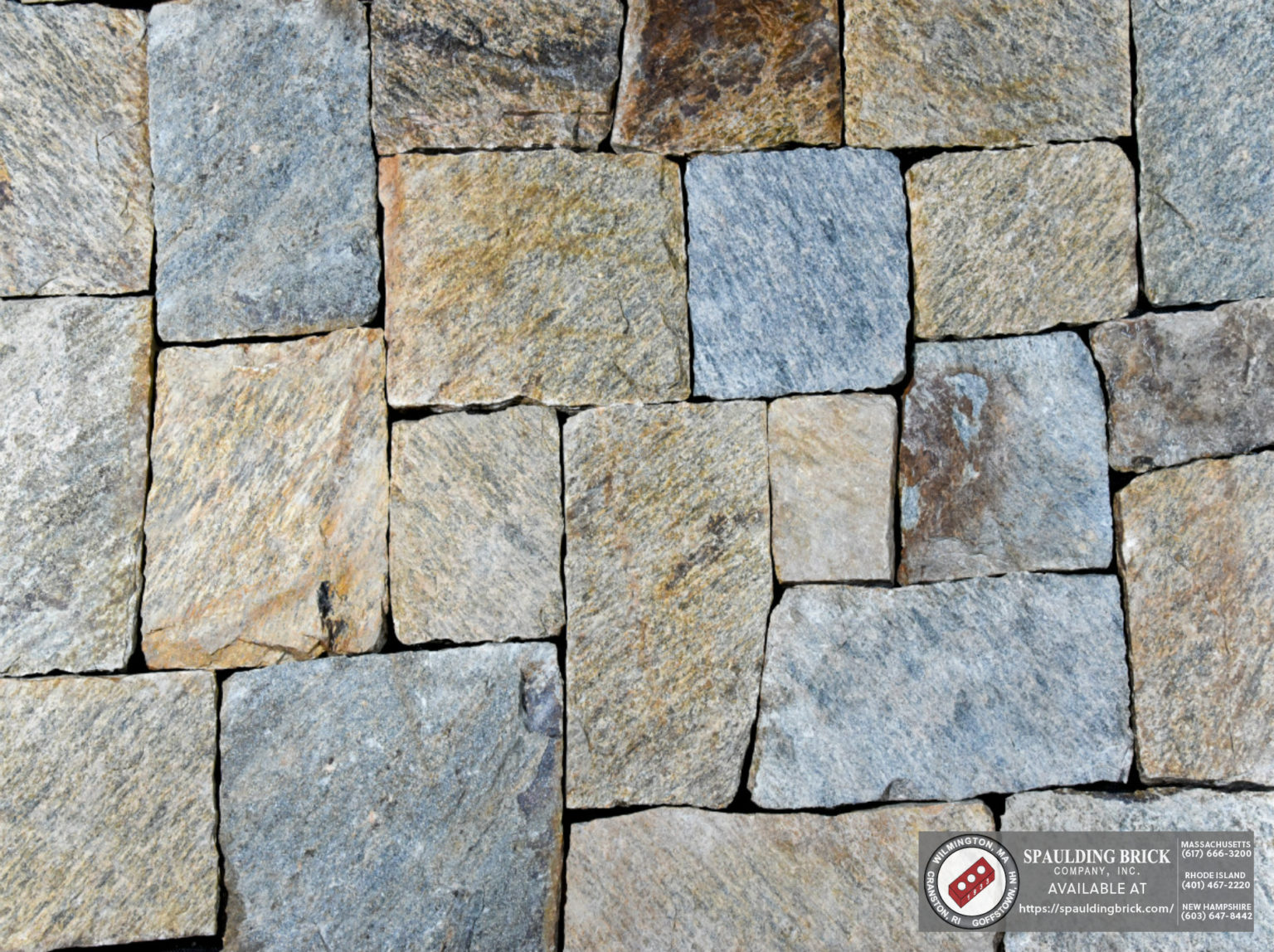 Fieldstone Veneer Connecticut Tan Square and Rectangle - Spaulding Brick